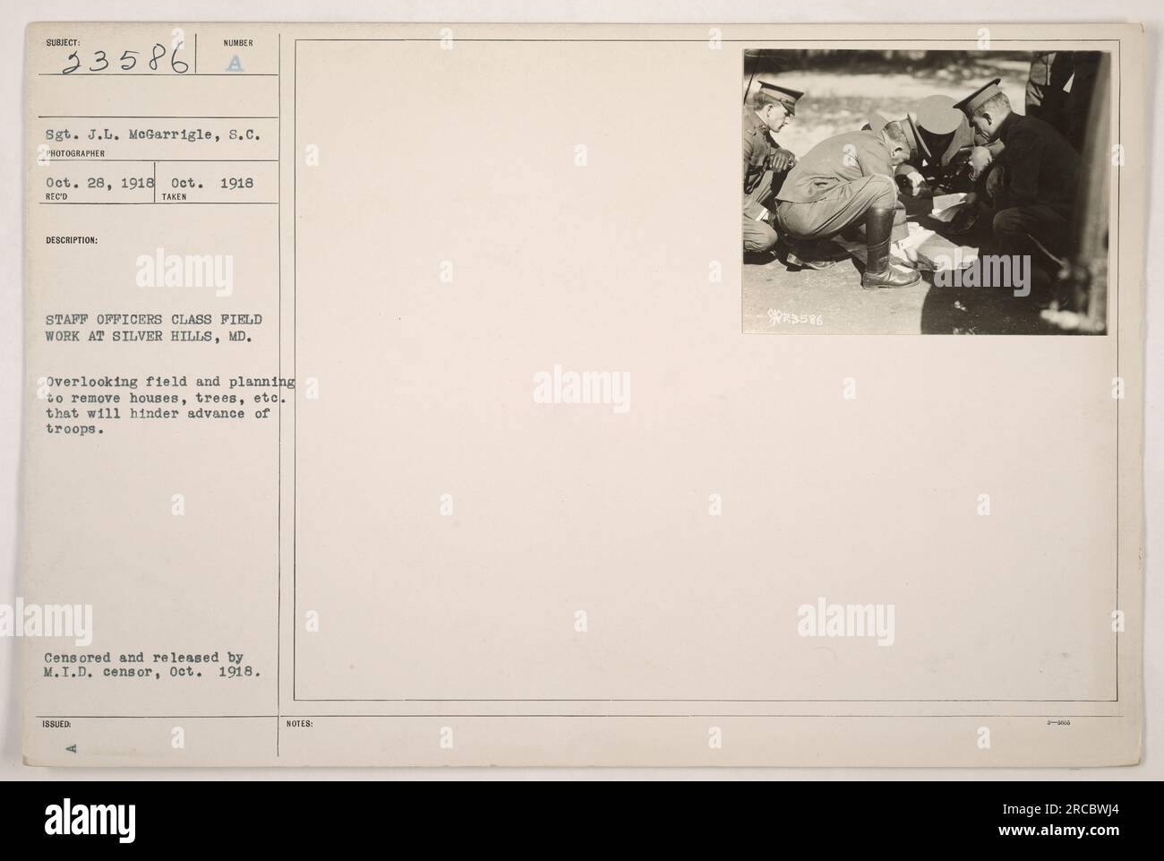 Sgt. J.L. McGarrigle from the Signal Corps captured this photograph ...