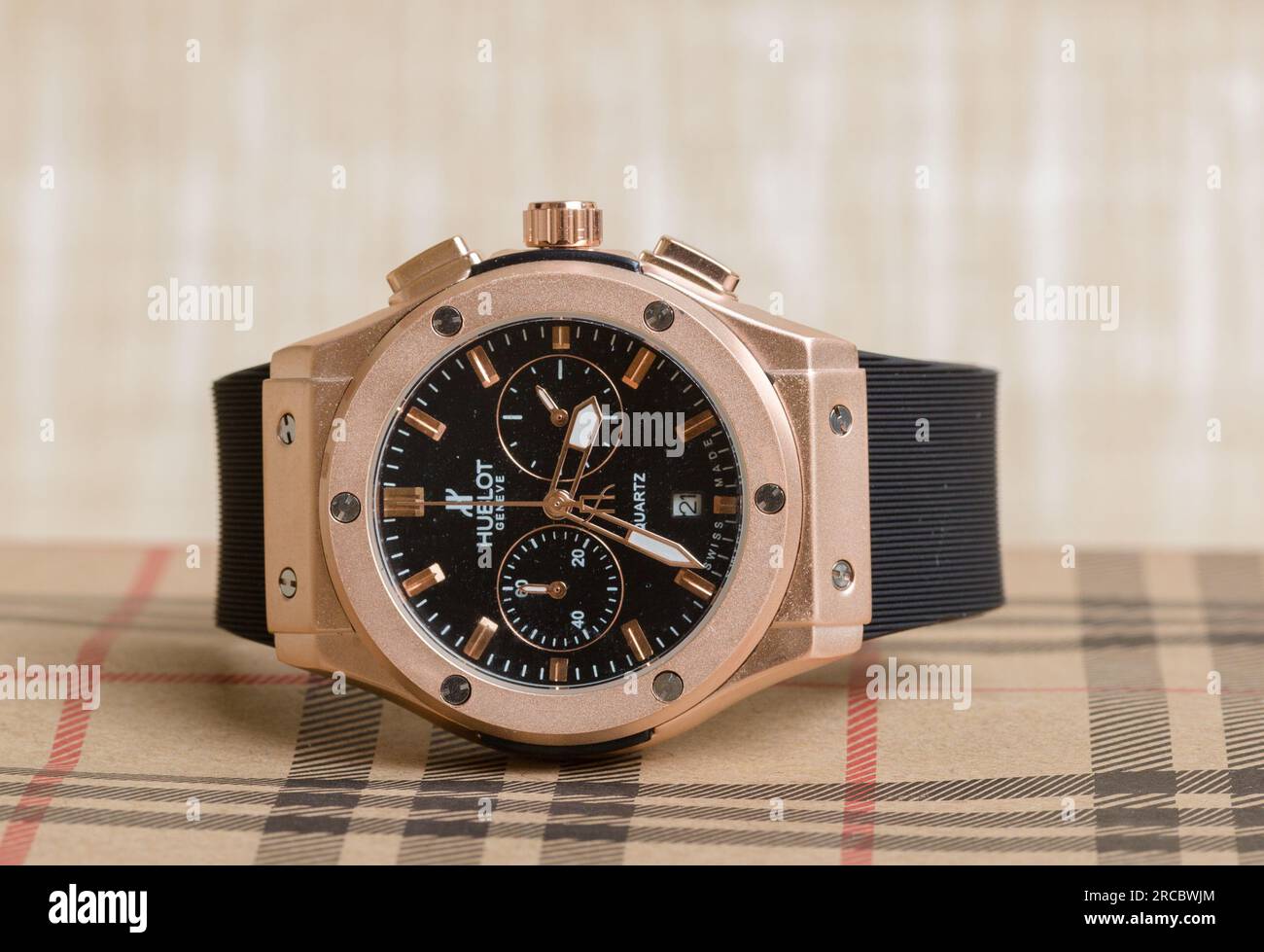 Hand Wrist Watch Time clock Designer classic stylish Stock Photo - Alamy