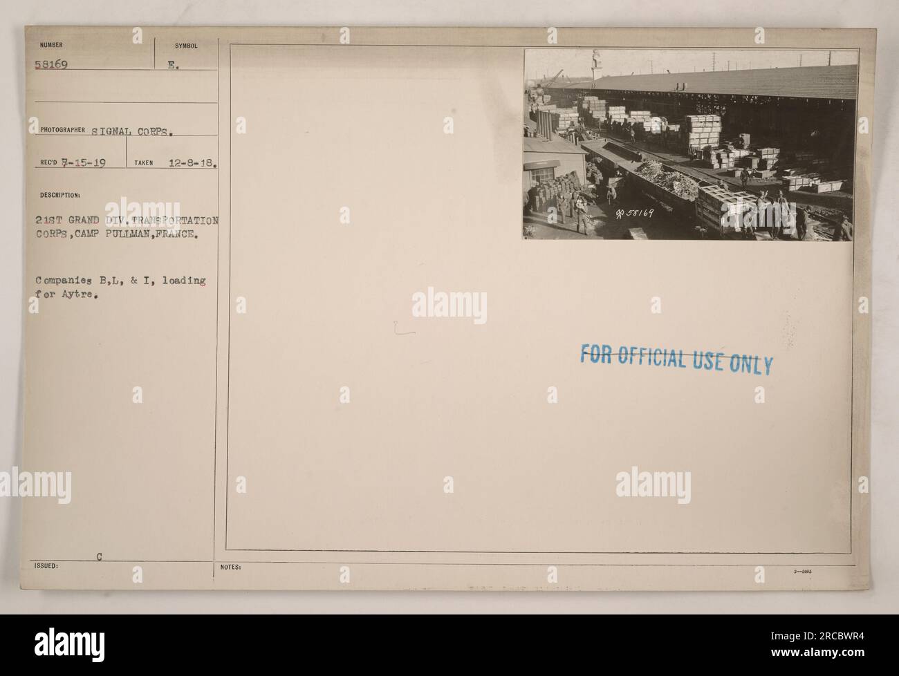 Soldiers from the 21st Grand Division Transportation Corps in Camp ...