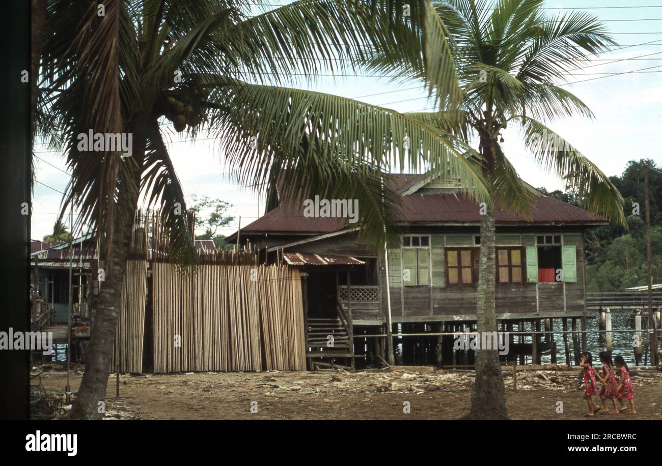 Scenes in Malaysia, Borneo and Brunei in 1980. Including buildings and ...
