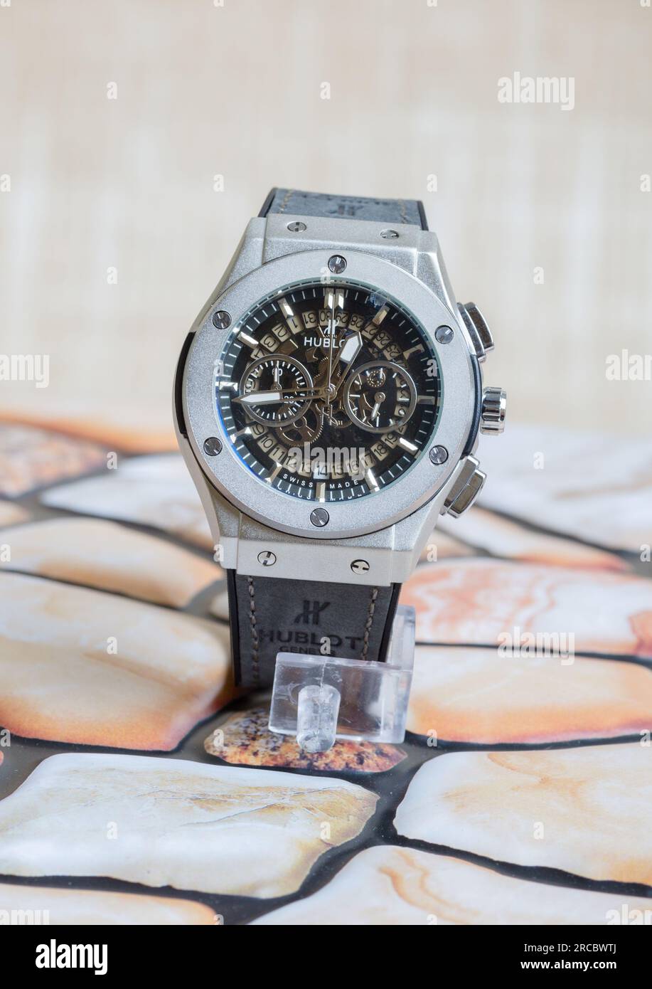 Hand Wrist Watch Time clock Designer classic stylish Stock Photo - Alamy