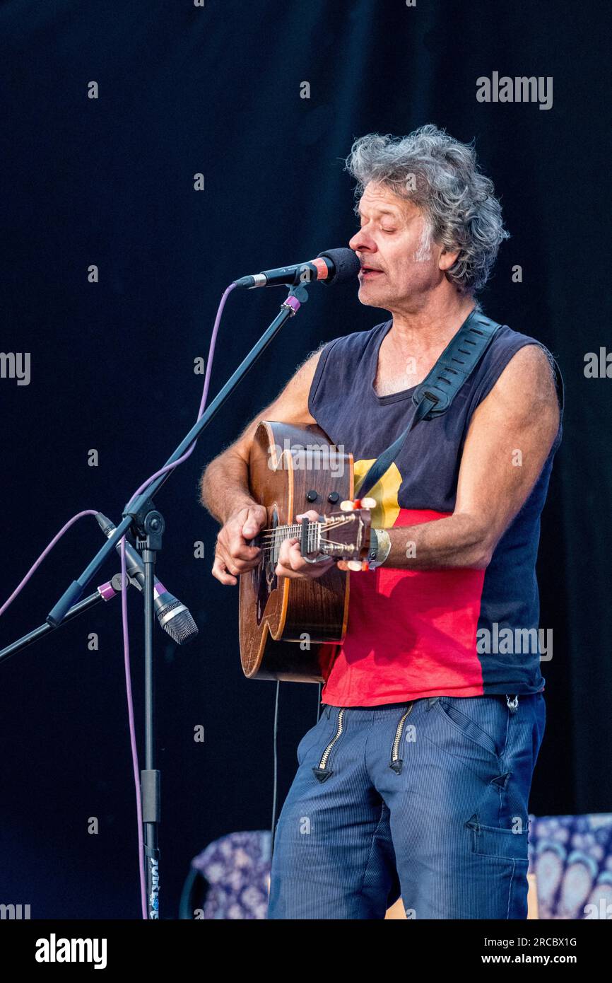 Rory McLeod, singer and songwriter playing live on stage at the 2023 ...