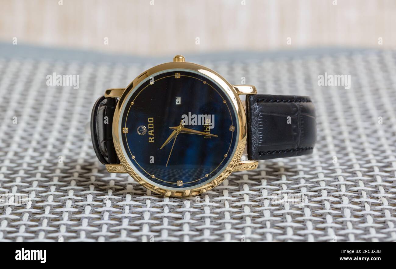 Hand Wrist Watch Time clock Designer classic stylish Stock Photo - Alamy