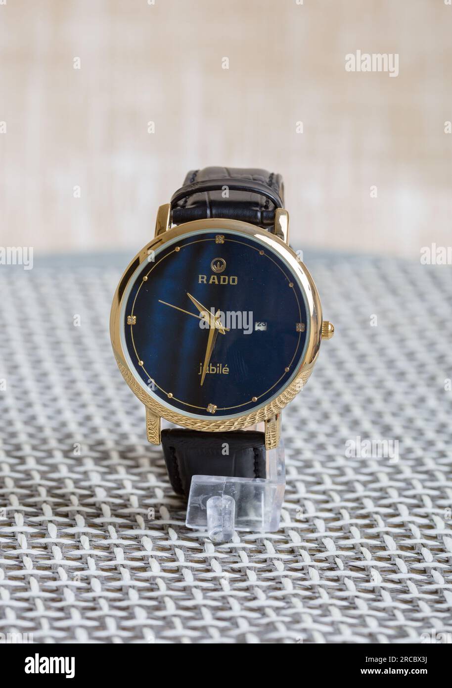 Hand Wrist Watch Time clock Designer classic stylish Stock Photo - Alamy