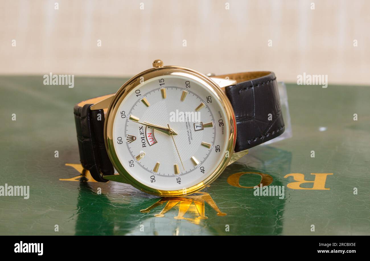 Hand Wrist Watch Time clock Designer classic stylish Stock Photo - Alamy