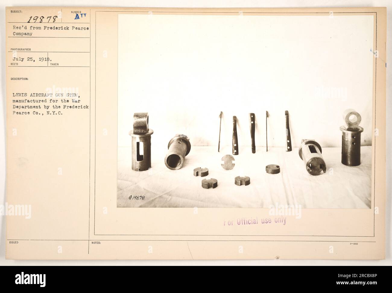 Soldiers operating an LEWIS AIRCRAFT GUN STEM during World War I. This ...