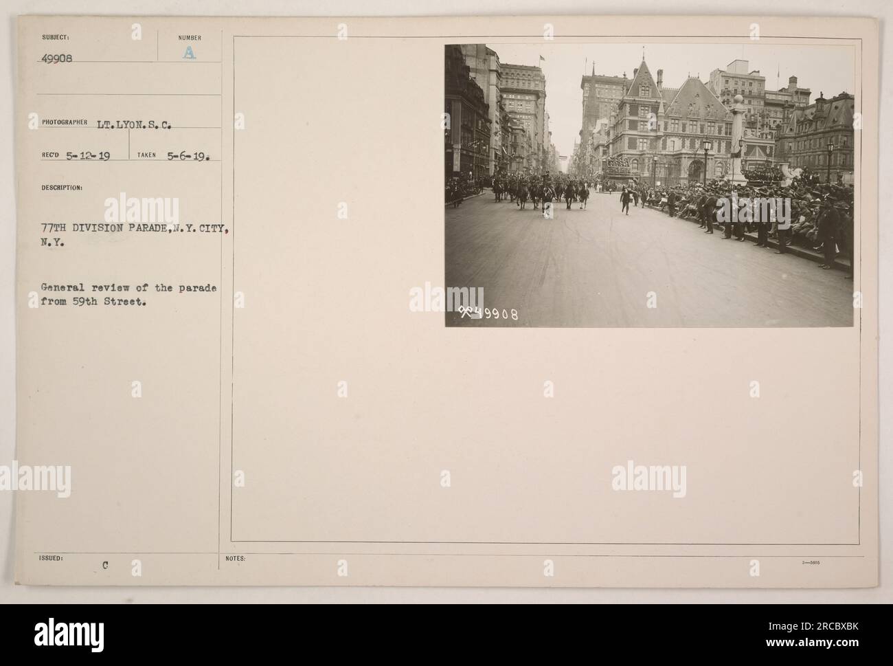 "General review of the 77th Division parade in New York City, viewed ...