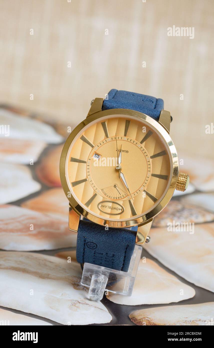 Hand Wrist Watch Time clock Designer classic stylish Stock Photo - Alamy