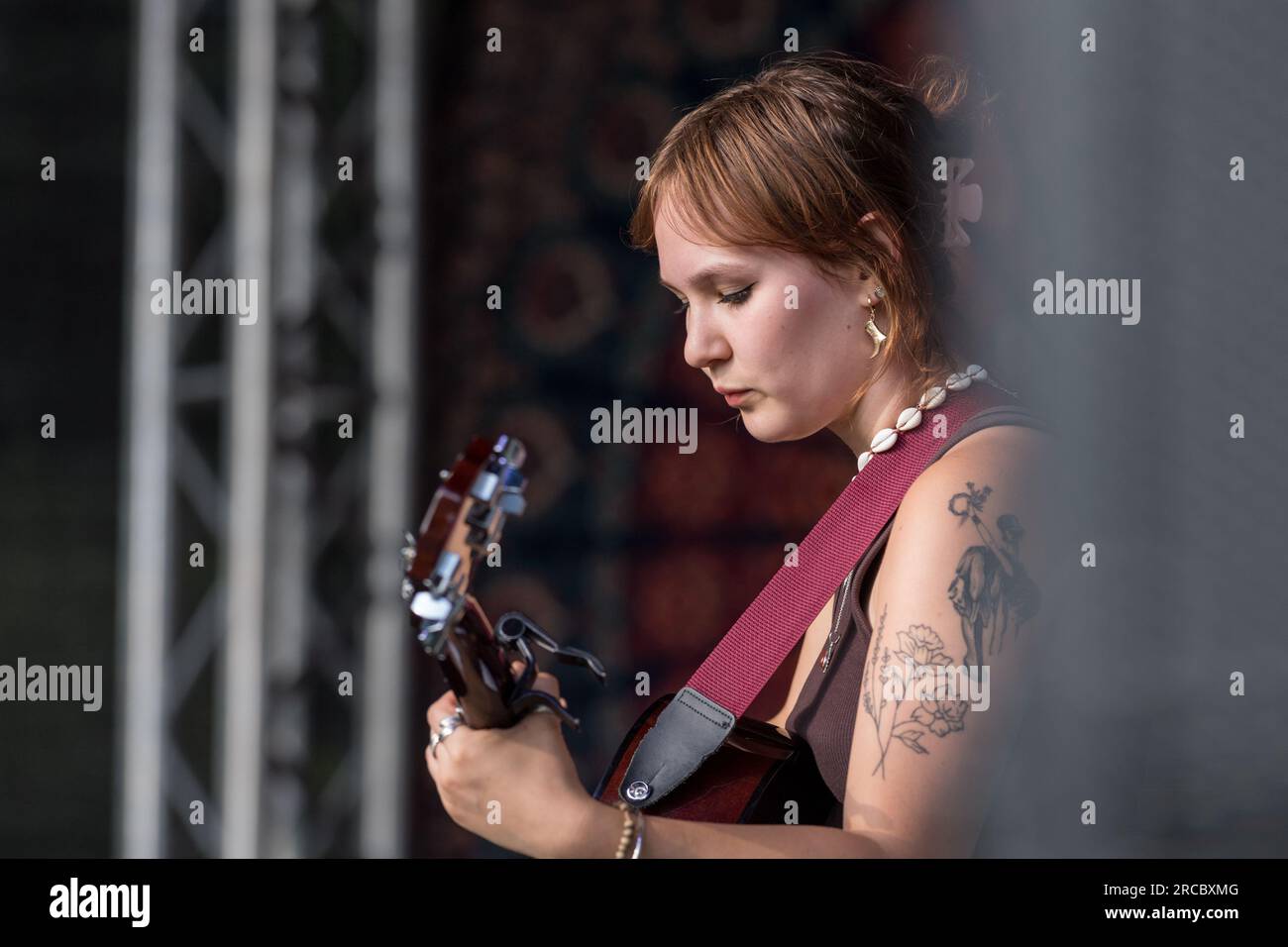 Charlotte Moon playing live on stage at the 2023 GTSF music festival ...