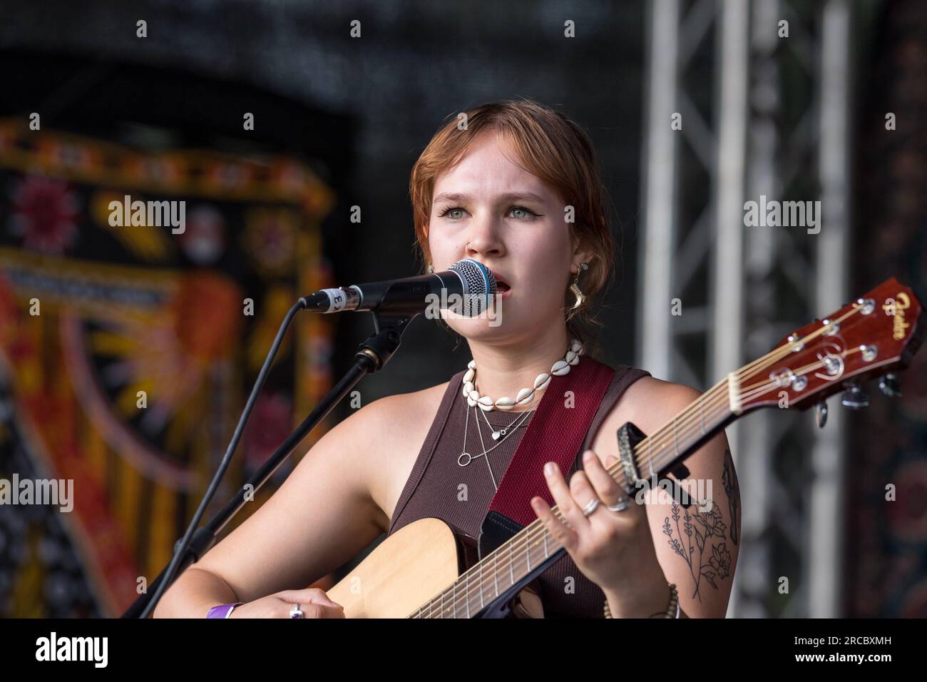 Charlotte Moon playing live on stage at the 2023 GTSF music festival ...