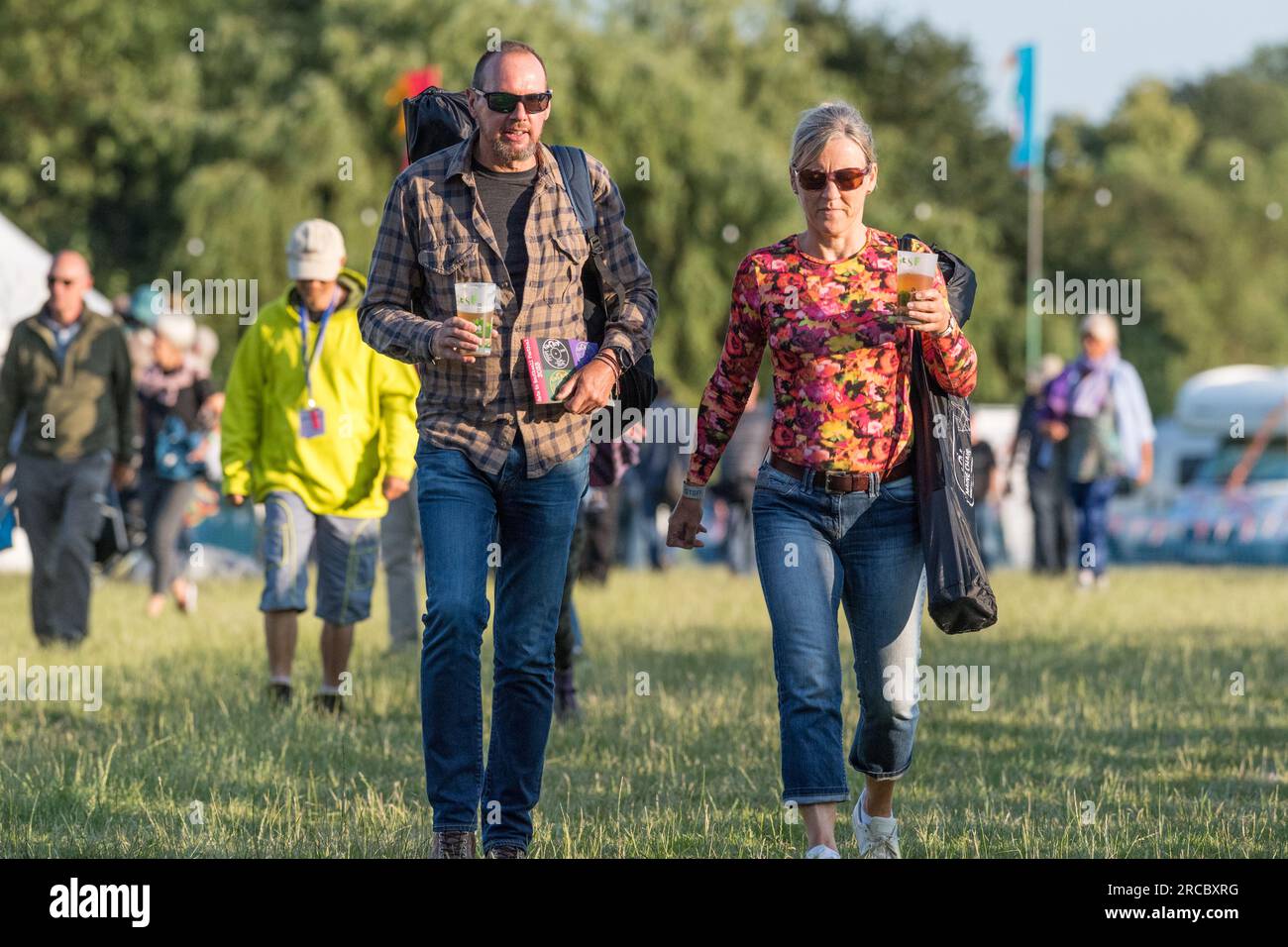 Festival fans and goers walking to the at the 16th GTSF folk and root ...