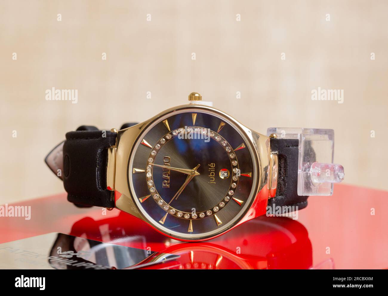 Hand Wrist Watch Time clock Designer classic stylish Stock Photo - Alamy