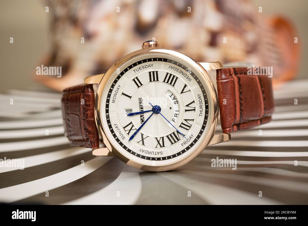 Hand Wrist Watch Time clock Designer classic stylish Stock Photo - Alamy