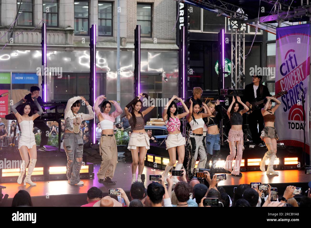 TWICE group members, from left, Dahyun, Jeongyeon, Mina, Tzuyu, Momo ...