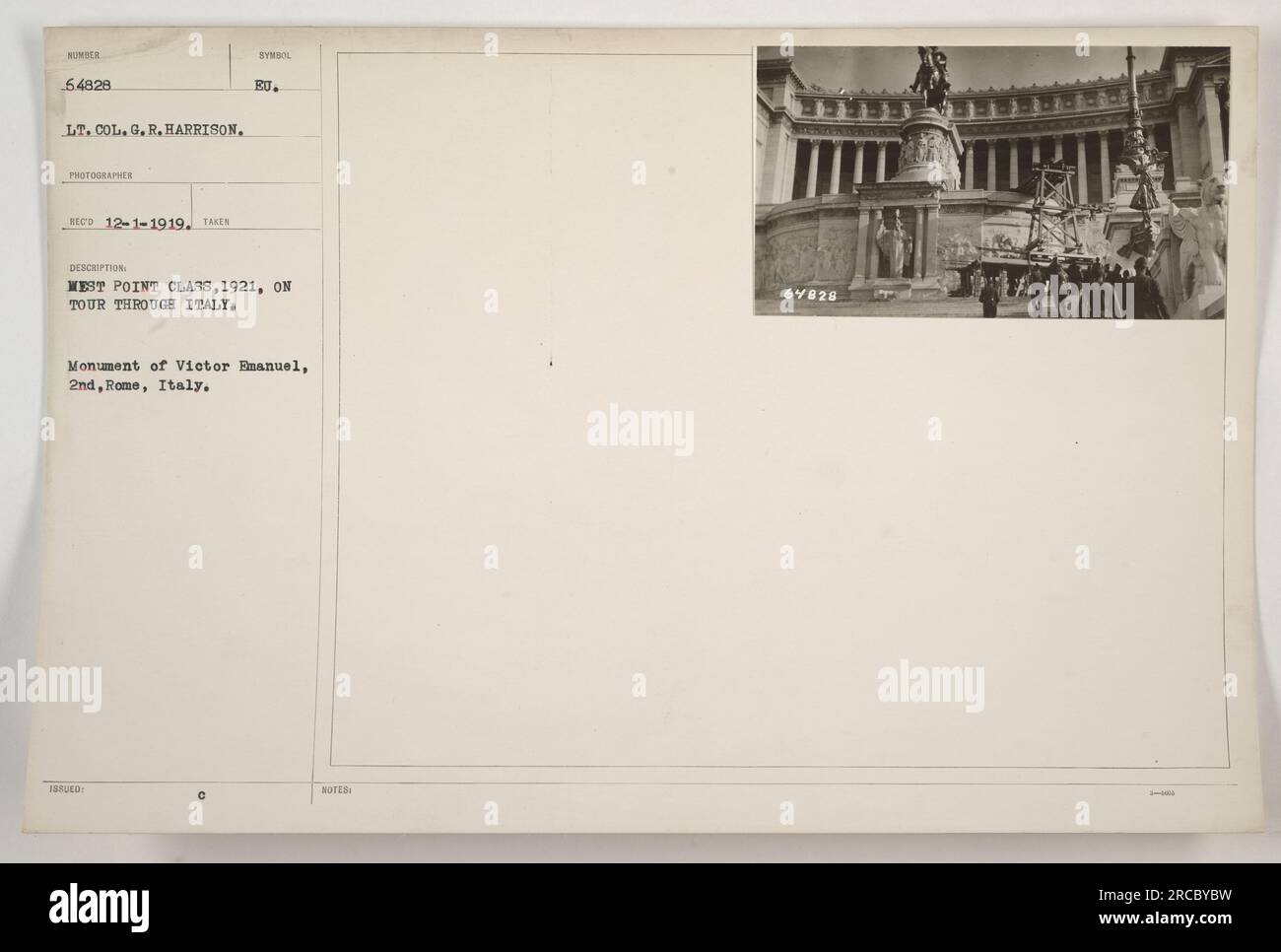 West Point Class of 1921 visiting the Monument of Victor Emanuel 2nd in ...