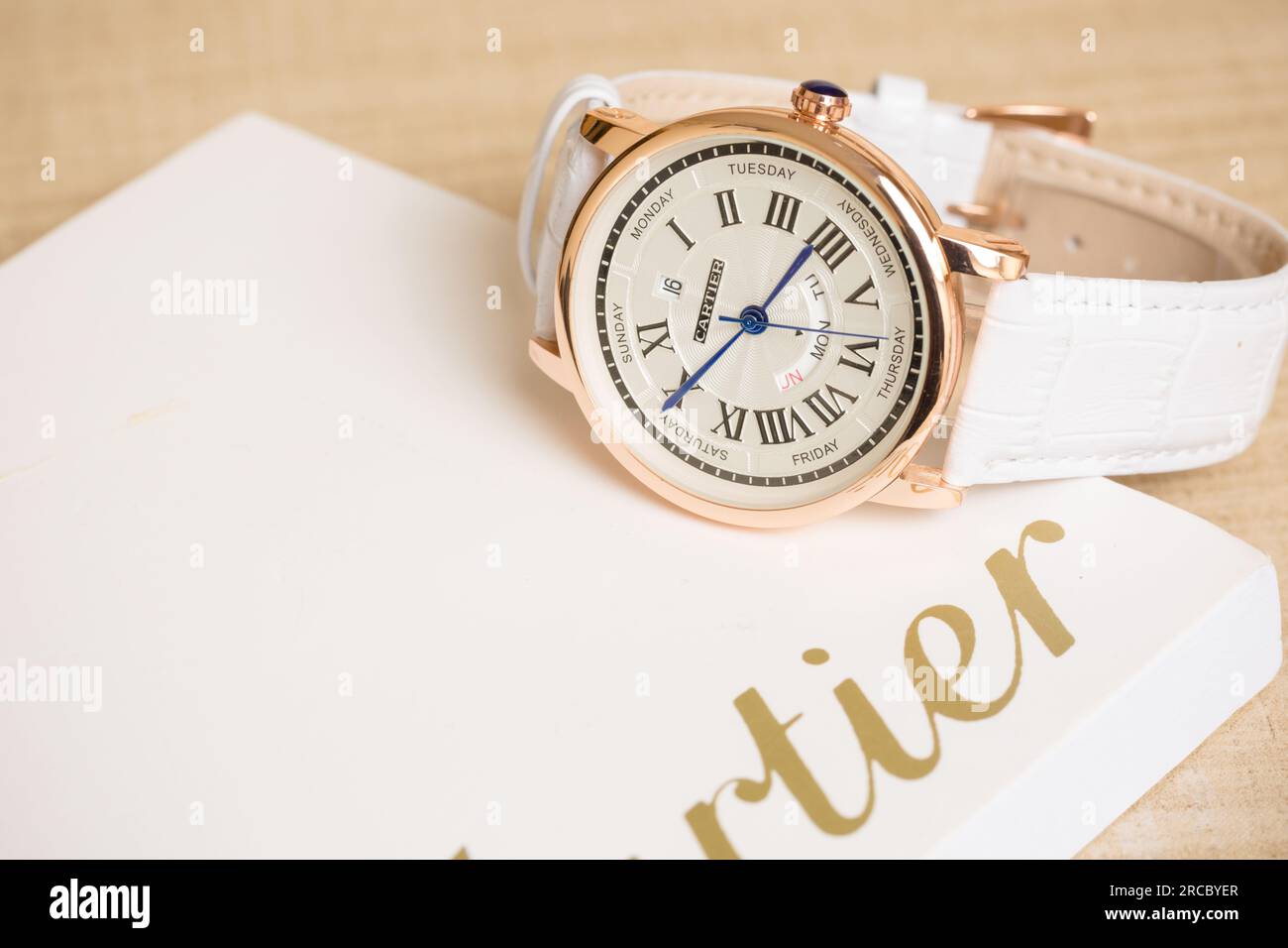 Hand Wrist Watch Time clock Designer classic stylish Stock Photo - Alamy