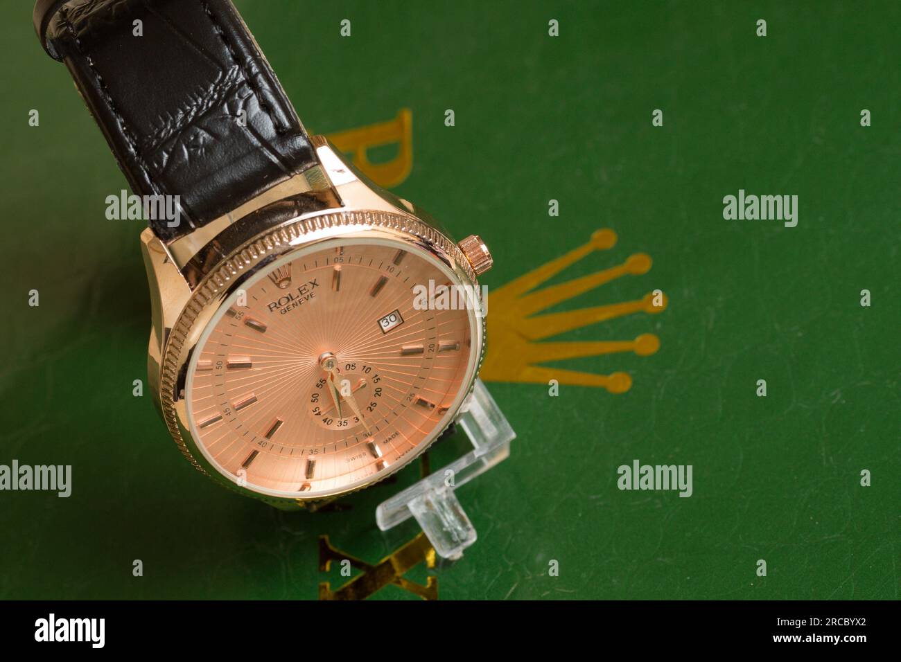 Hand Wrist Watch Time clock Designer classic stylish Stock Photo - Alamy