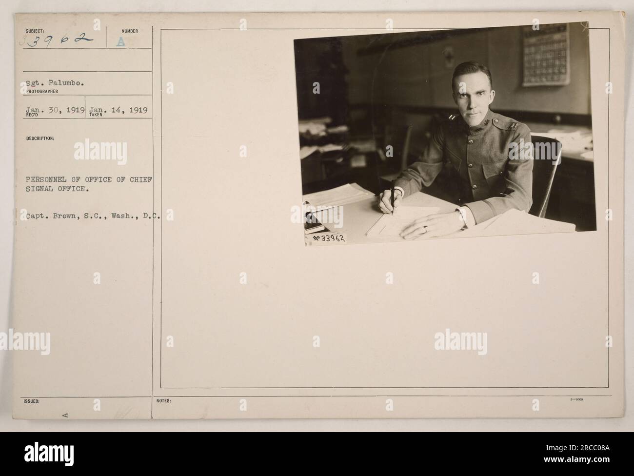 Sgt. Palumbo from the Office of Chief Signal Office. This photograph ...