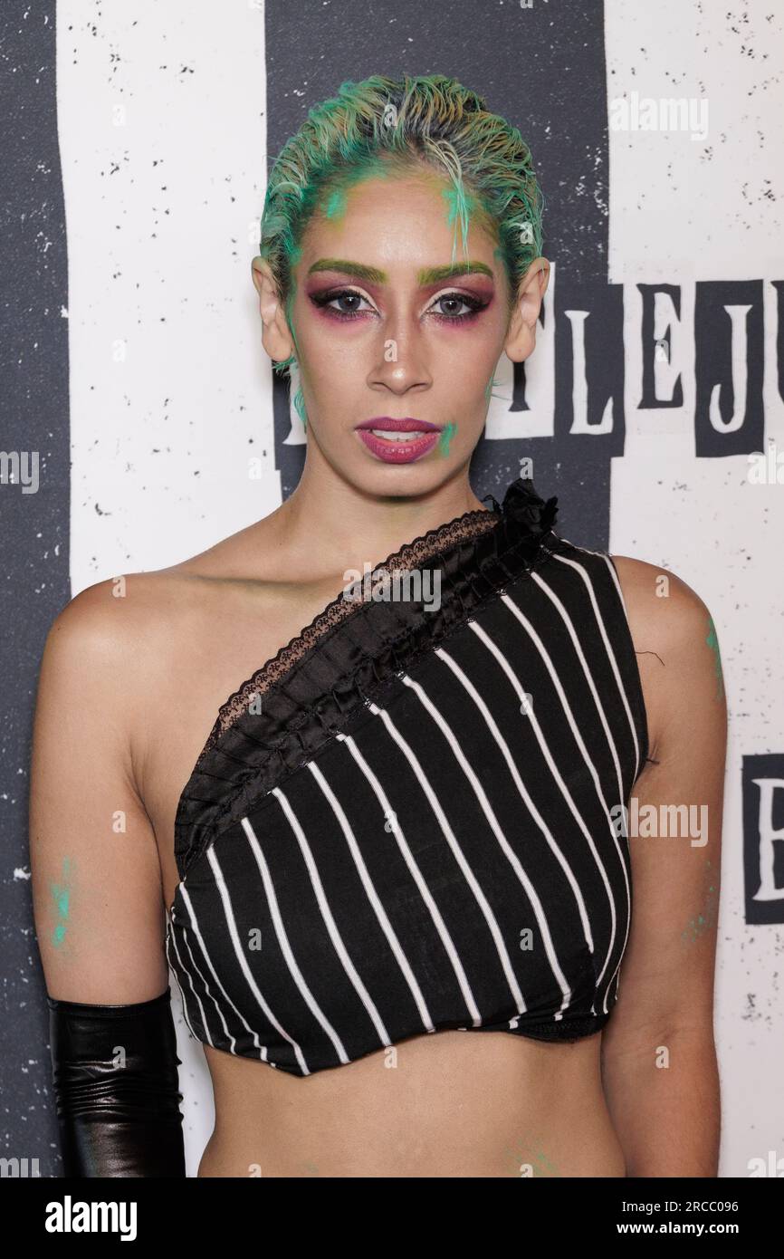 Jasmine Moore arrives at the premiere of "Beetlejuice" The Musical LA ...