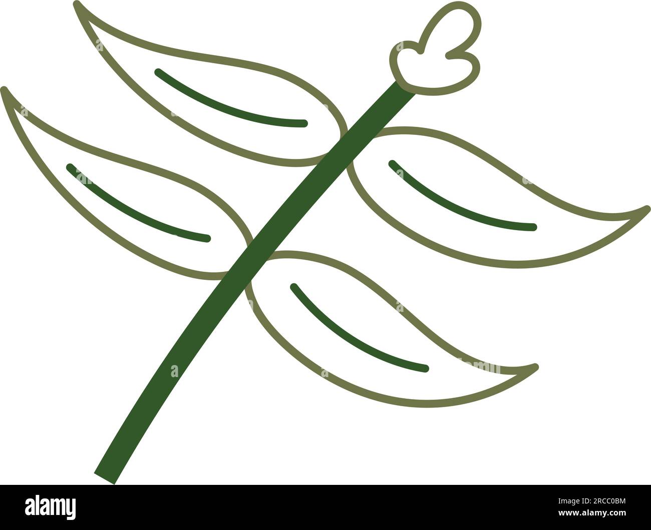 Isolated colored children hand draw leaf sketch Vector Stock Vector ...