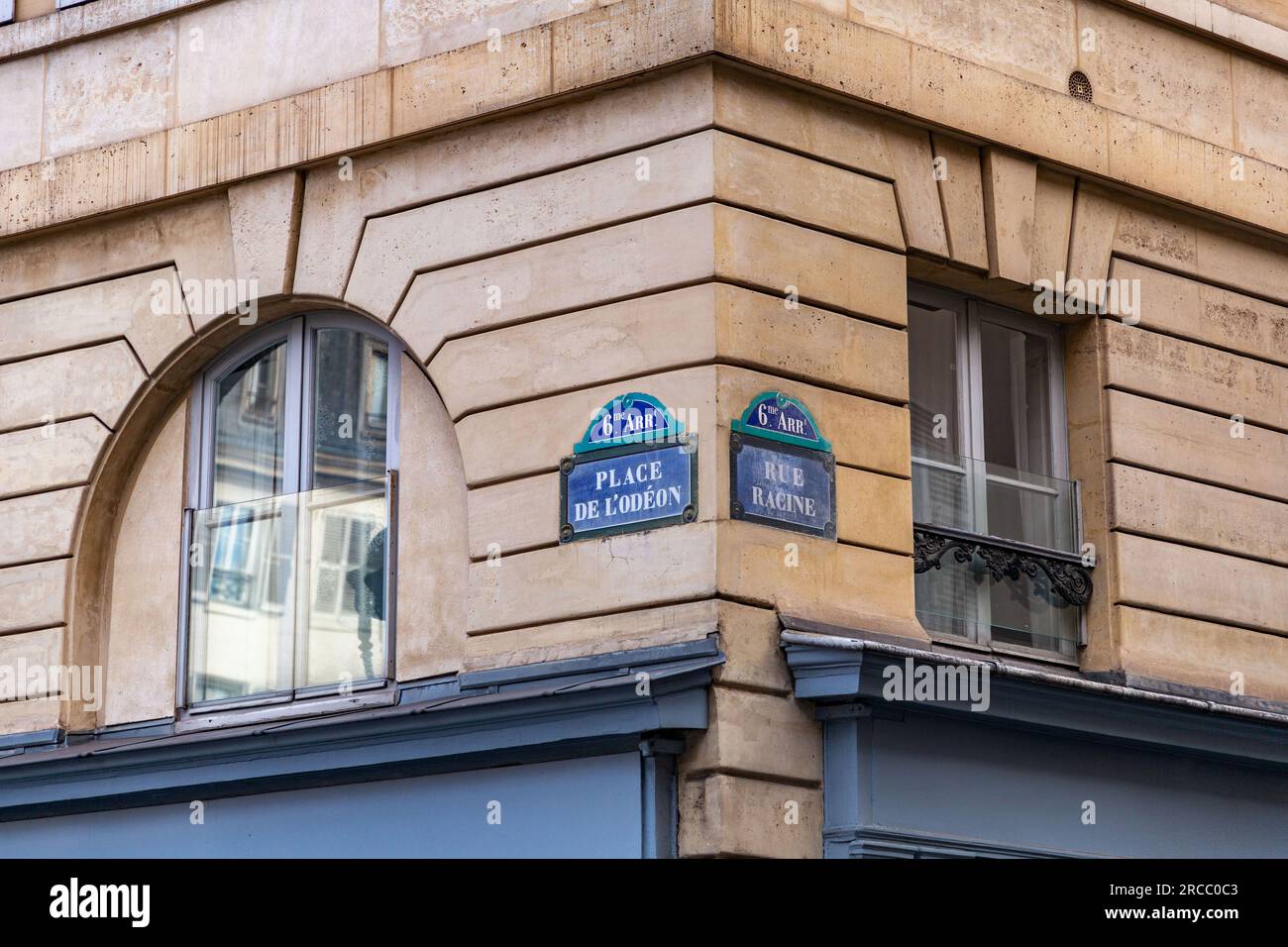 Paris, France - January 120, 2022: Typical street name sign plate in ...