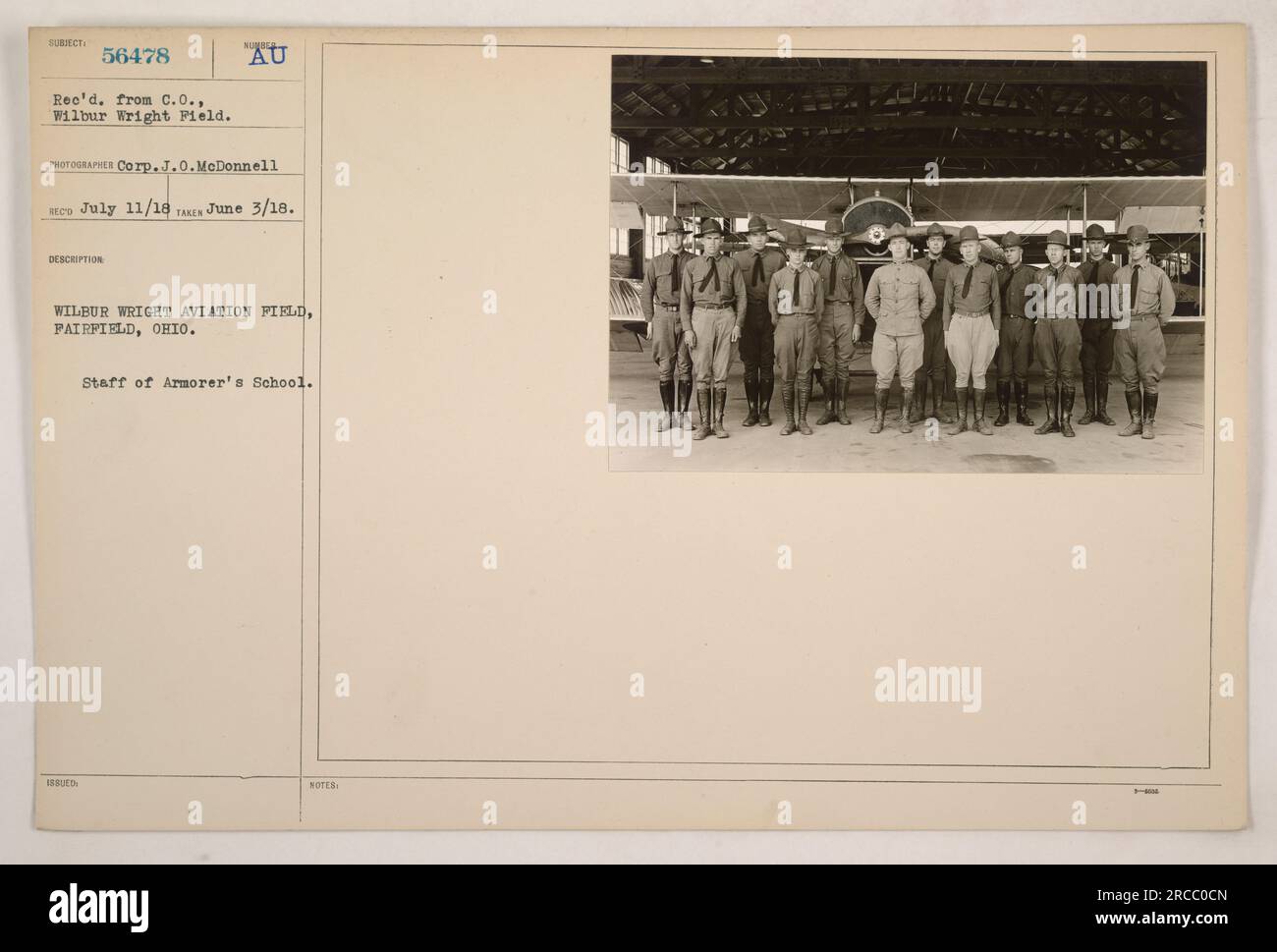 Staff of the Armorer's School at Wilbur Wright Aviation Field in ...