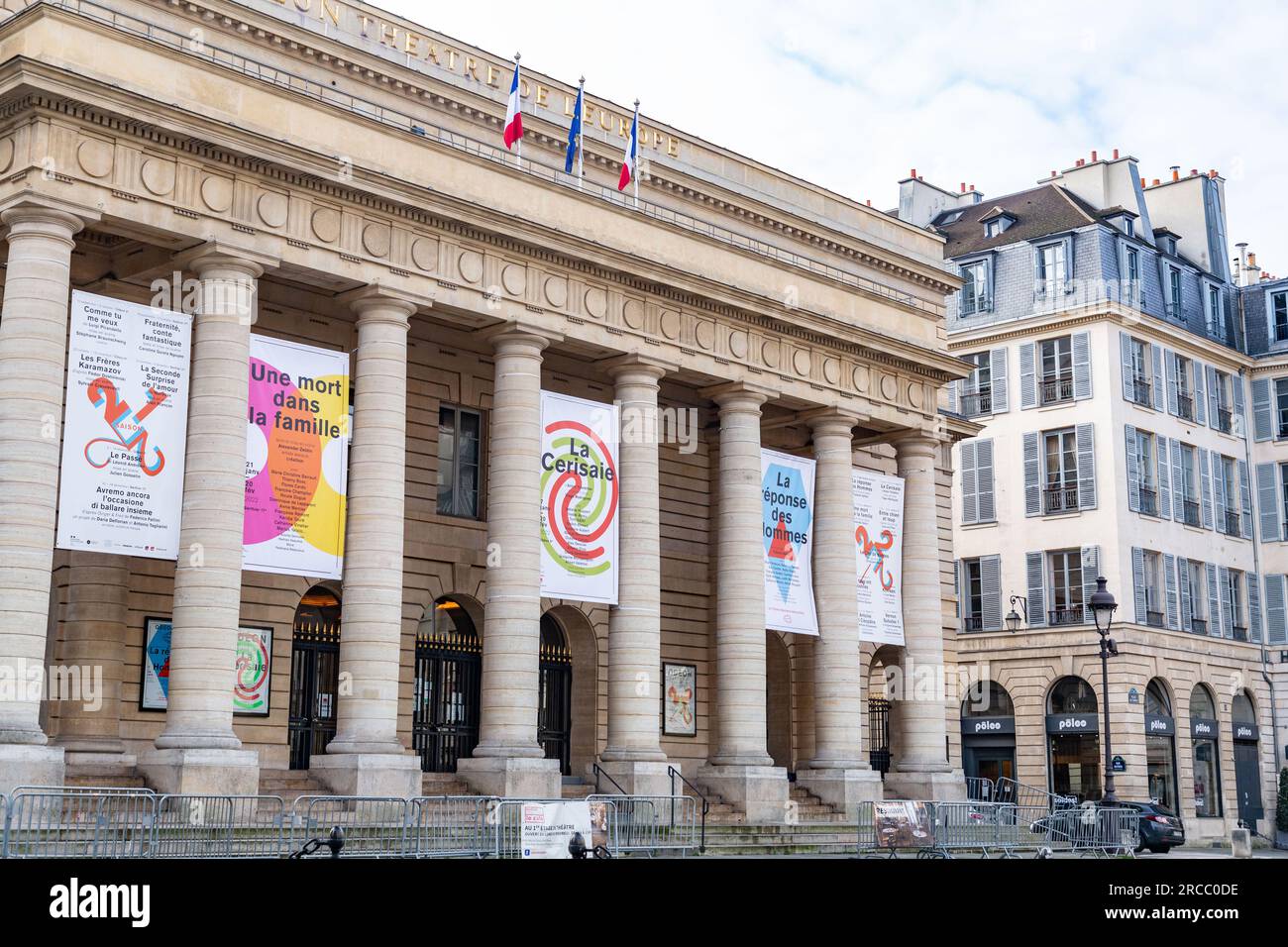 Paris, France - January 20, 2022: The Odeon Theatre de l'Europe is one ...