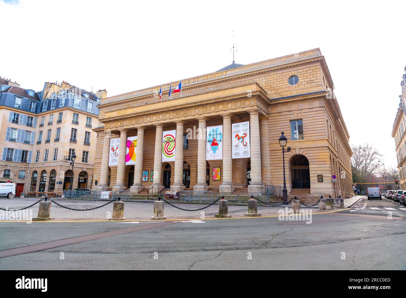 Paris, France - January 20, 2022: The Odeon Theatre de l'Europe is one ...