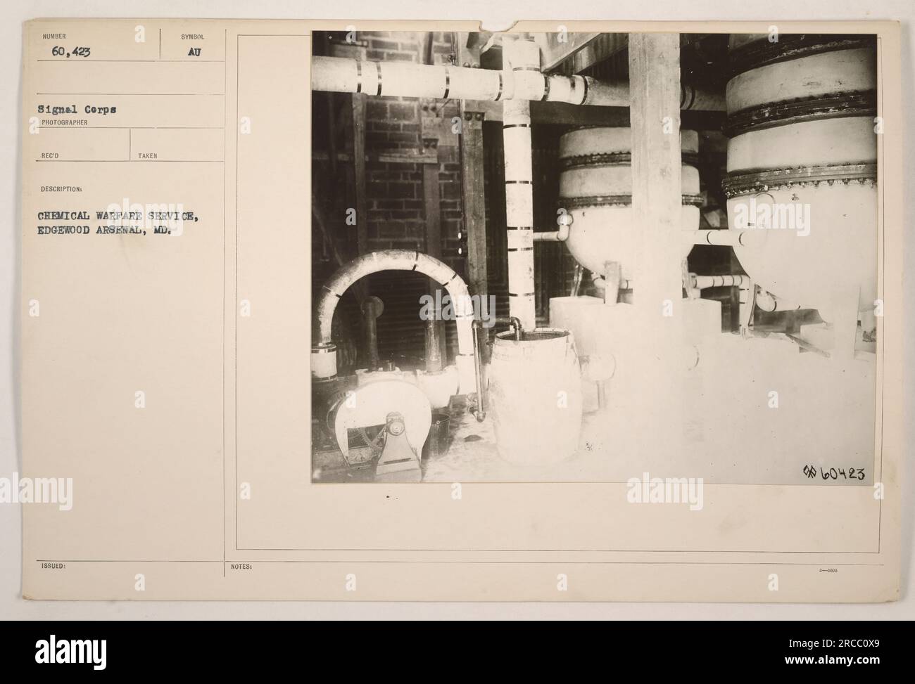 Chemical Warfare Service conducting operations at Edgewood Arsenal in ...