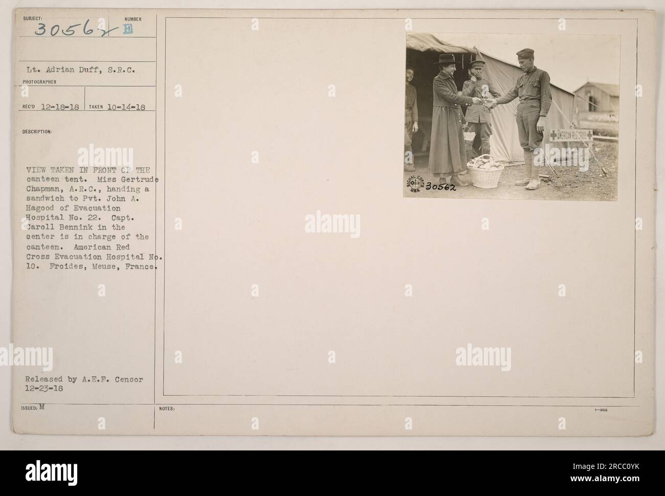 Lt. Adrian Duff's photograph, labeled as 111-SC-30562, displays Miss ...