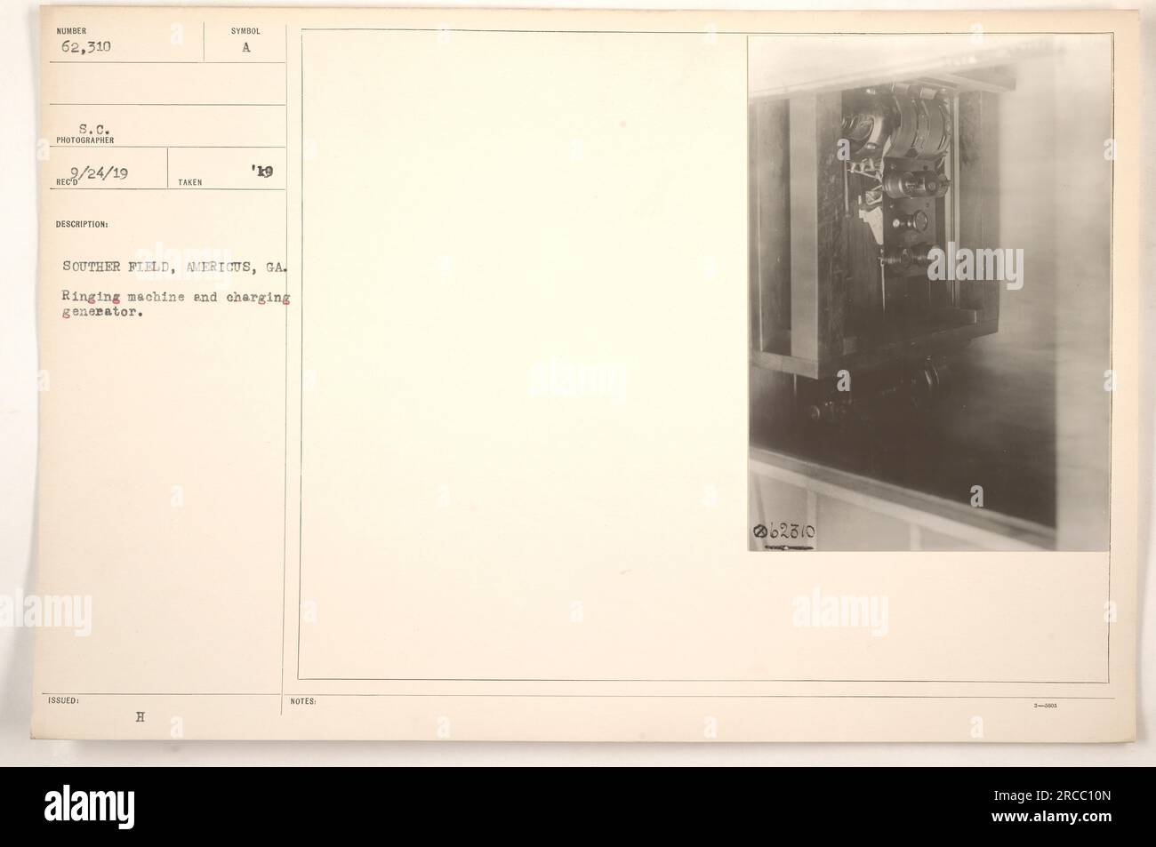 Image capturing a ringing machine and charging generator at Southern ...