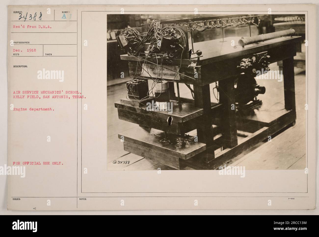 "111-SC-34388: Image of the engine department at the Air Service ...