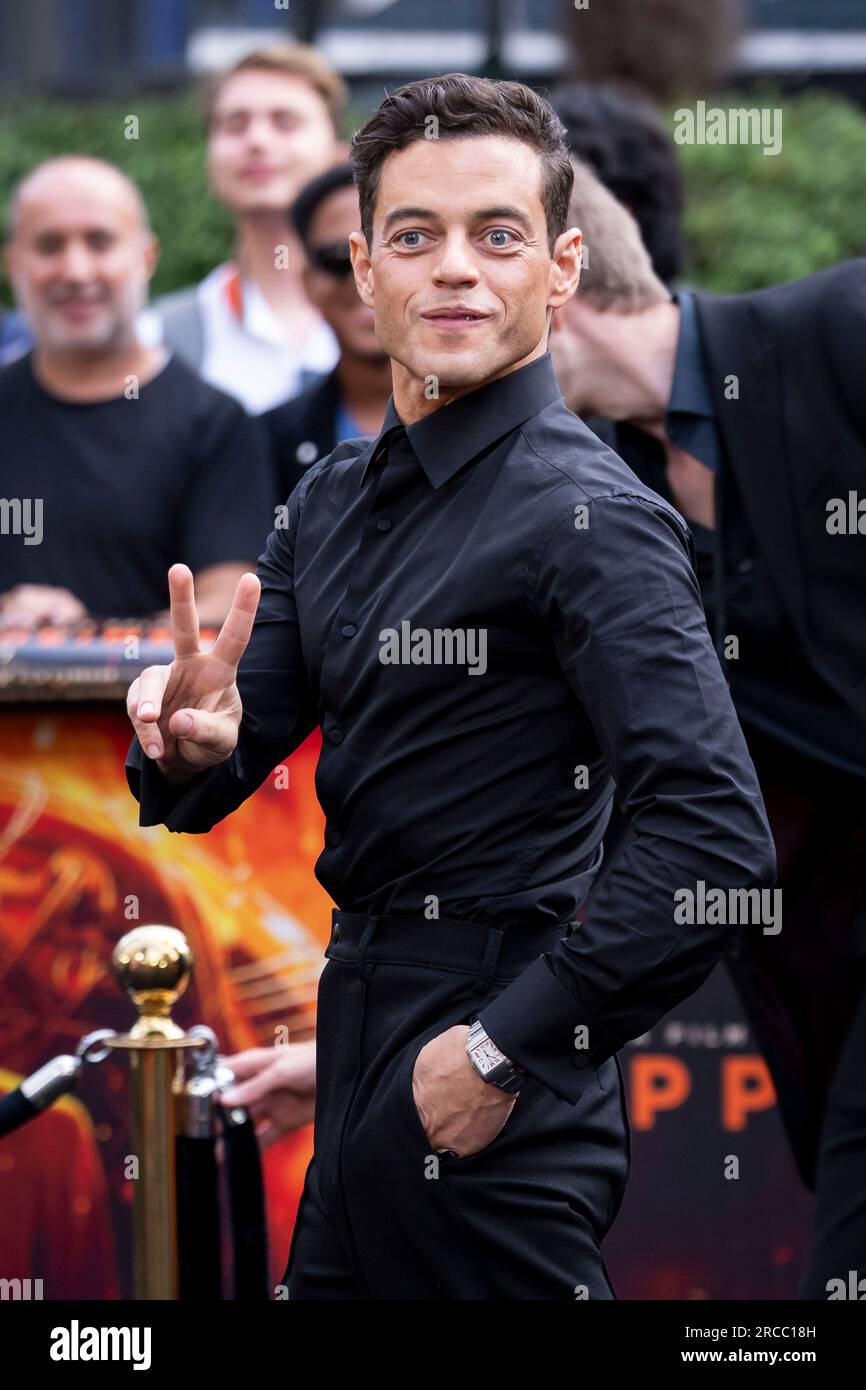 Rami Malek poses for photographers upon arrival at the premiere of the ...