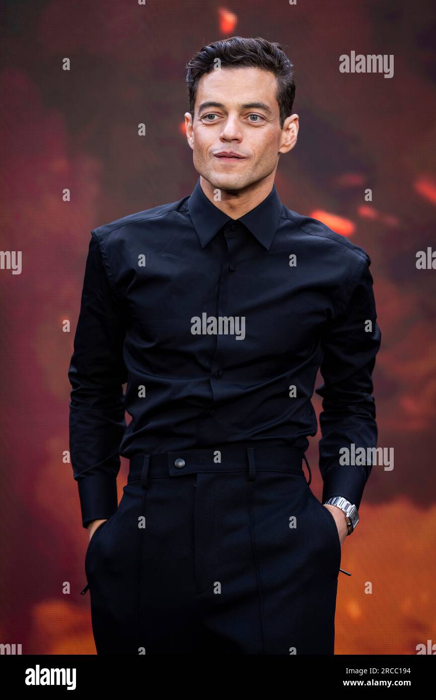 Rami Malek poses for photographers upon arrival at the premiere of the ...
