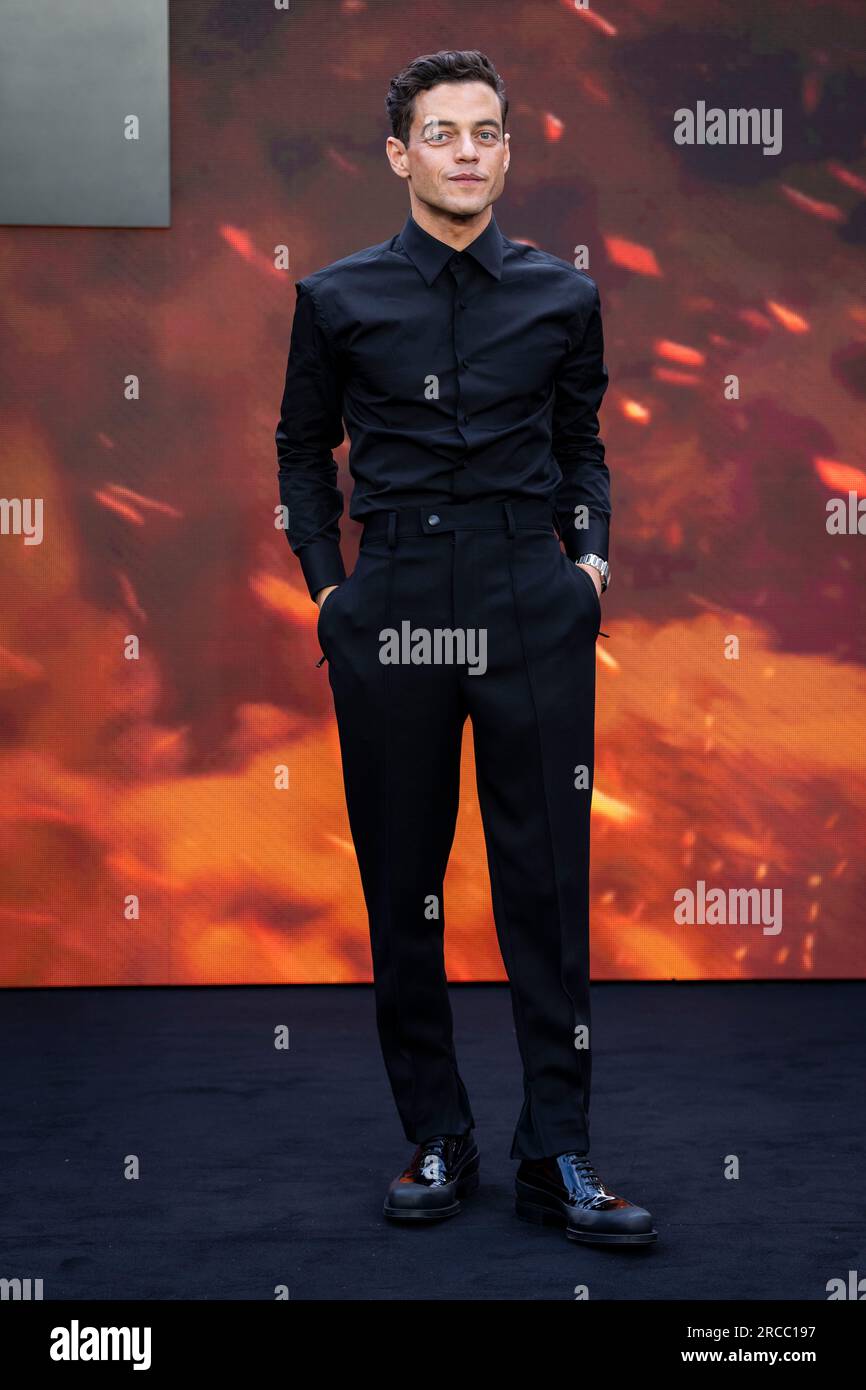 Rami Malek poses for photographers upon arrival at the premiere of the ...