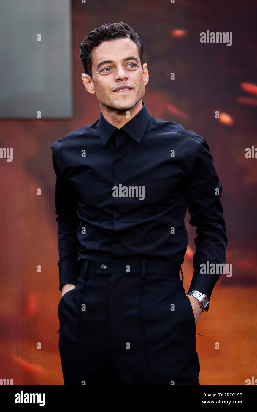 Rami Malek poses for photographers upon arrival at the premiere of the ...