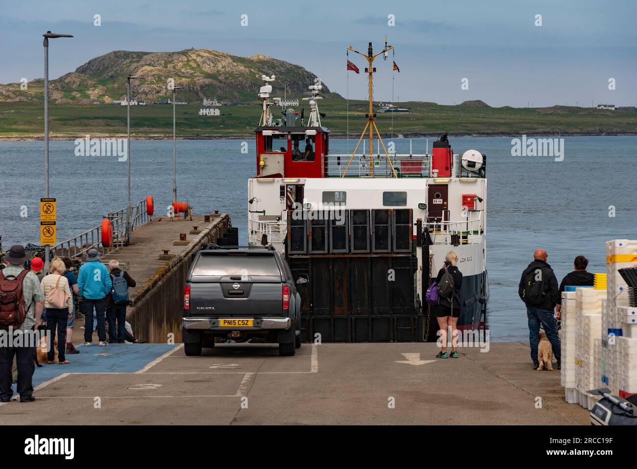 Fionnphort, Isle of Mull, Scotland, UK, 6 June 2023. The CalMac ferry ...