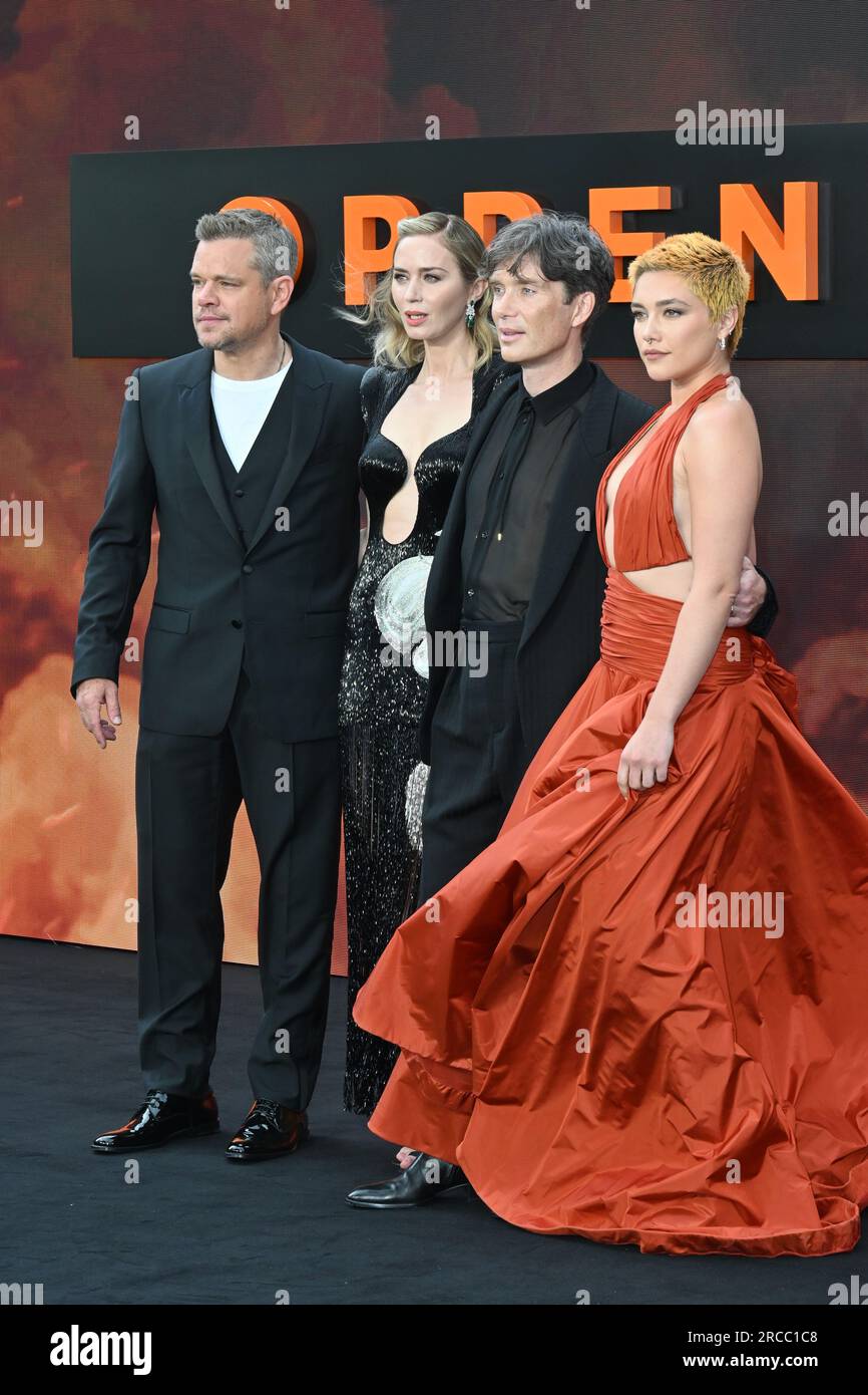 London, UK. 13th July, 2023. Matt Damon, Emily Blunt, Cillian Murphy ...