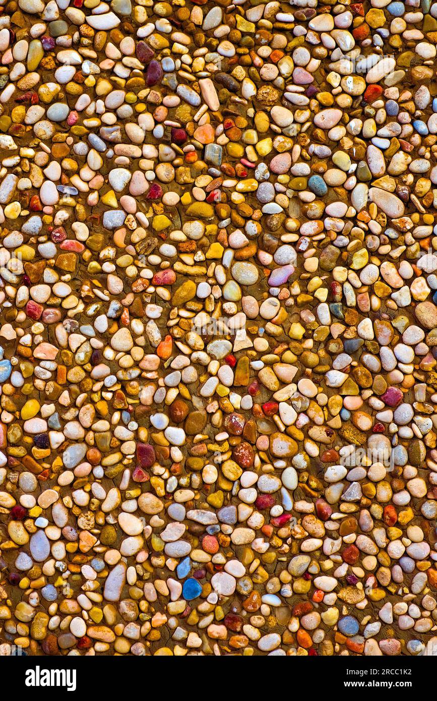 Roughcast pebble dashed empty surface Stock Photo - Alamy