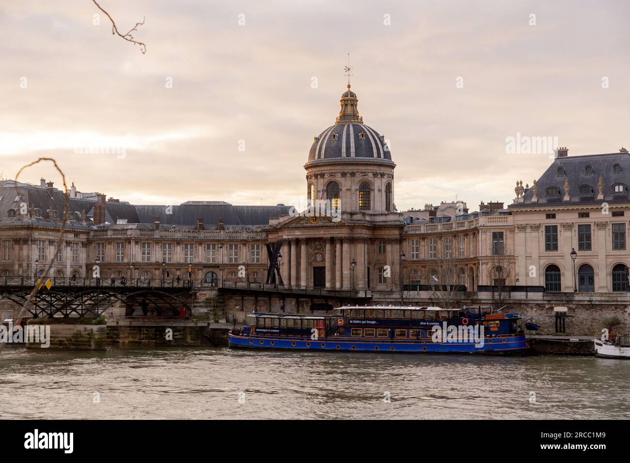 Paris, France - January 20, 2022: Exterior view of the French Academy ...