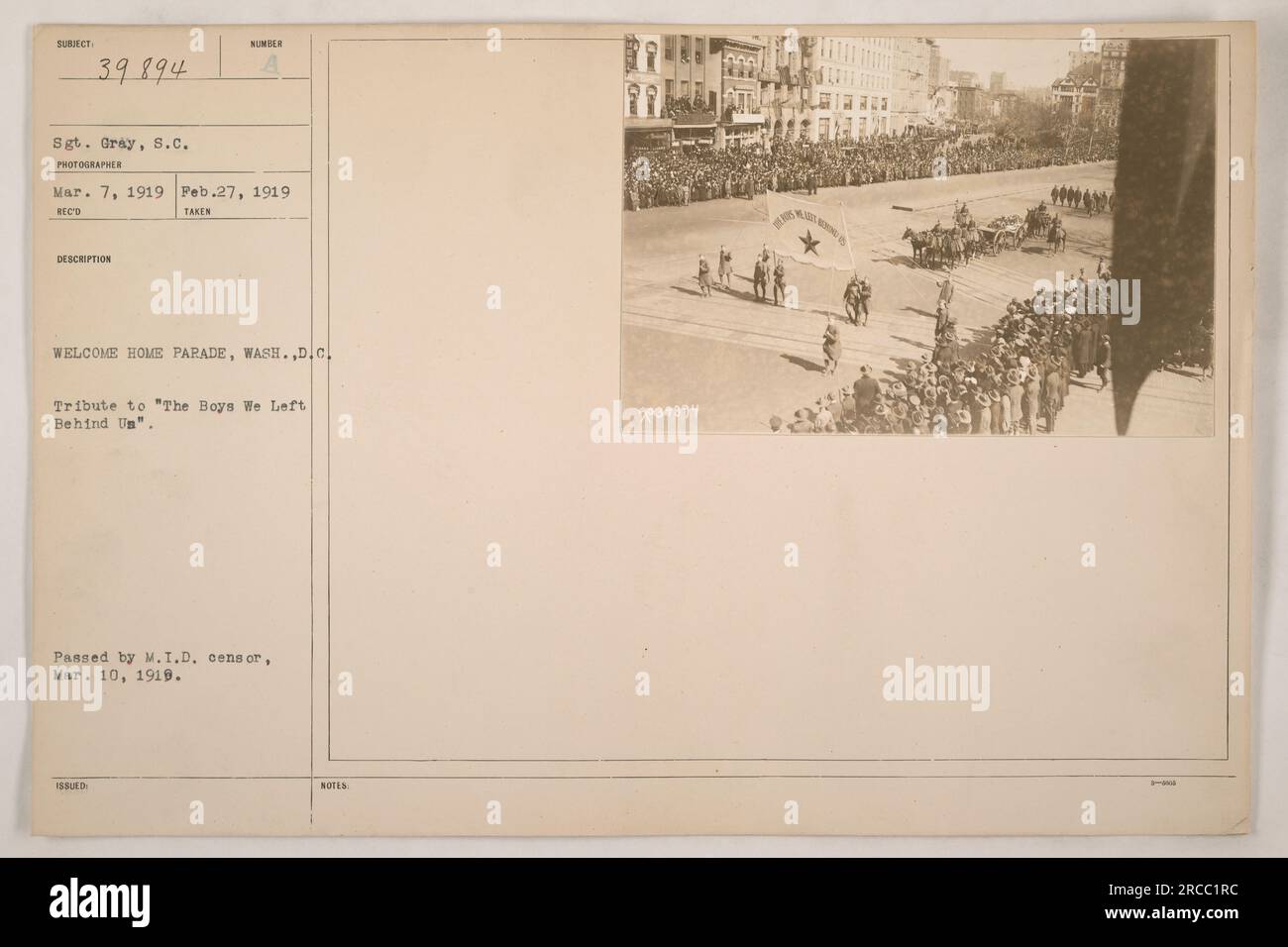 World war one welcome home parade hi-res stock photography and images ...
