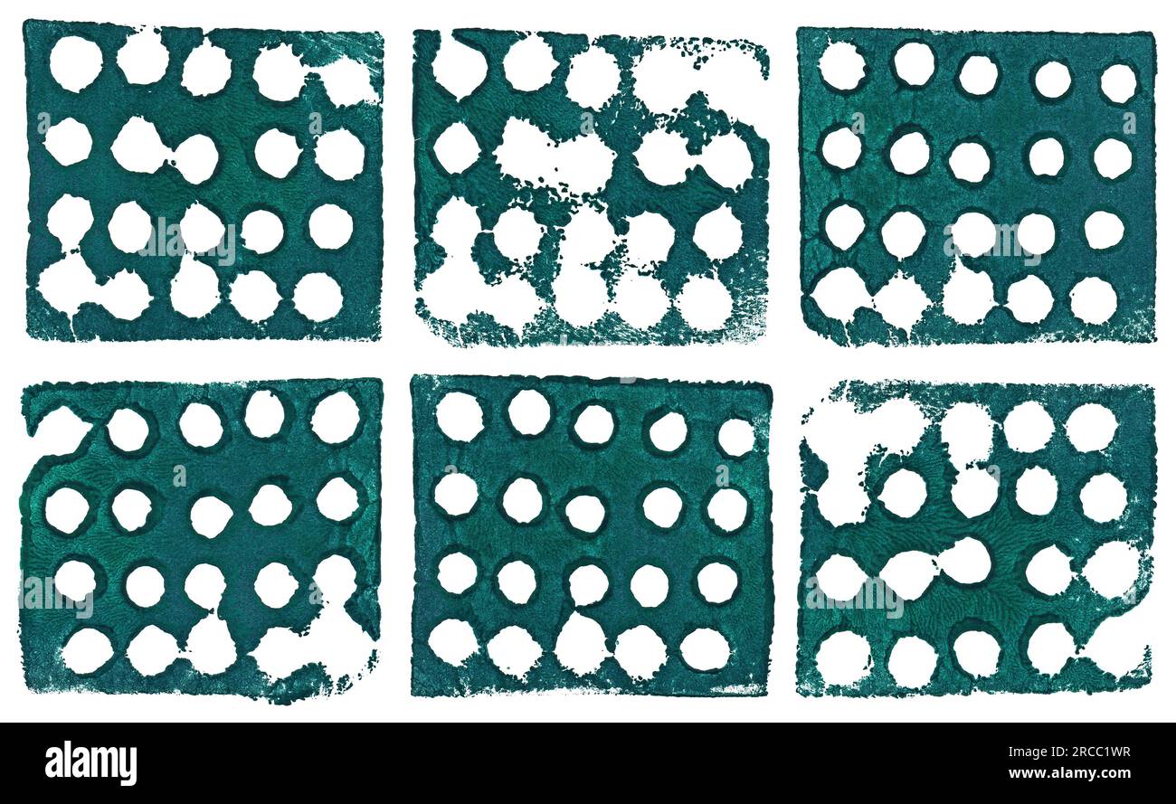 Original handmade dots texture stamp in green tones Stock Photo - Alamy
