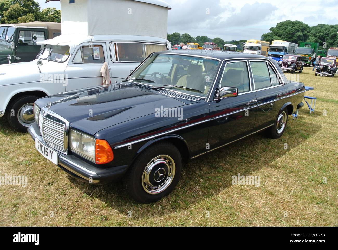 A 1982 Mercedes Benz 230E parked on display at the 48th Historic ...