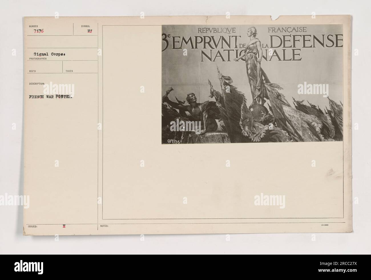 French war poster issued during World War One depicting soldiers ...