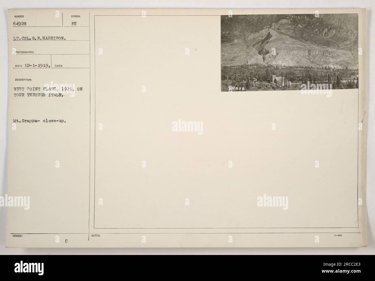 A close-up photograph of Lt. Col. G.R. Harrison and his companions from ...