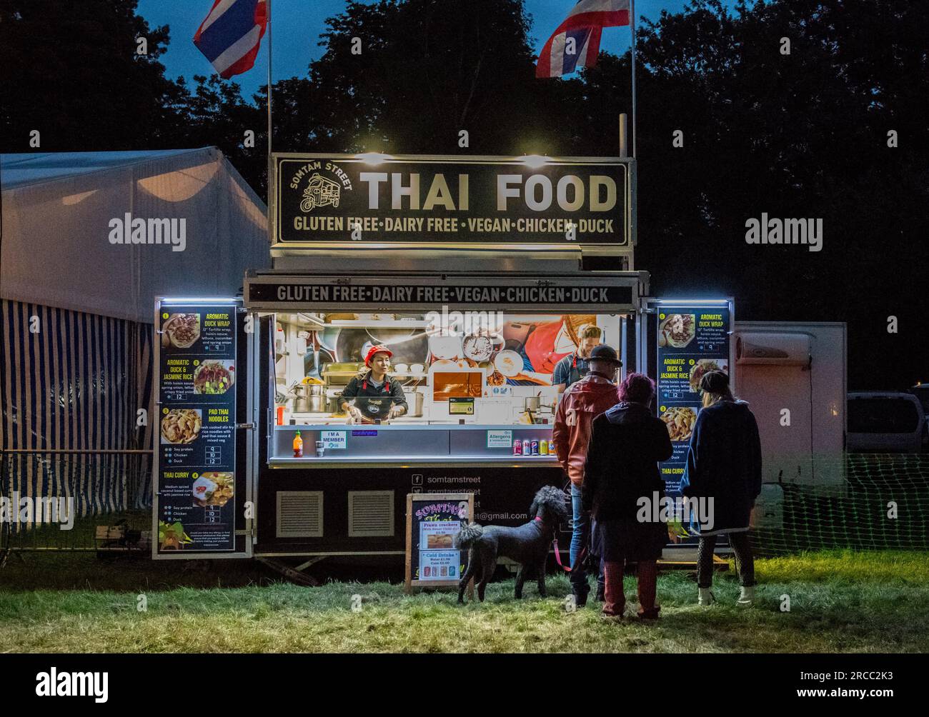Mobile food and drinks vendors with customers at the GTSF music ...