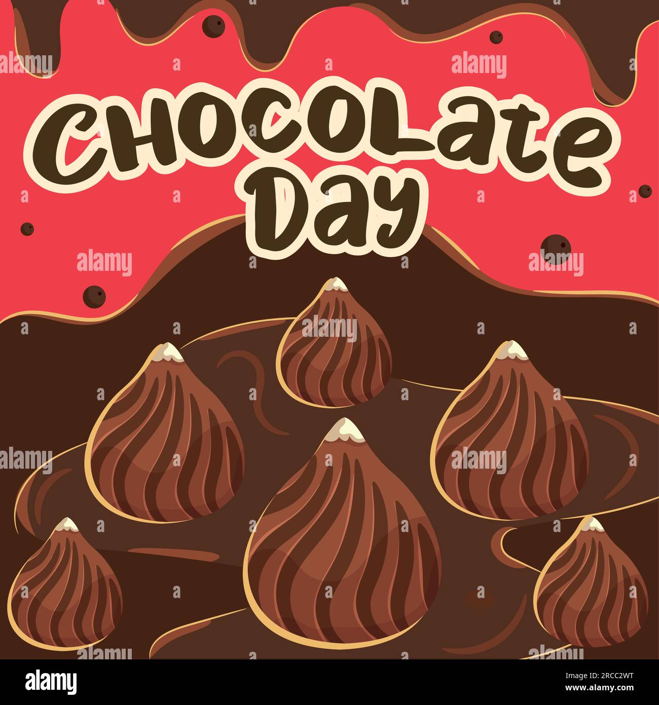 Colored world chocolate day template Vector Stock Vector Image & Art ...