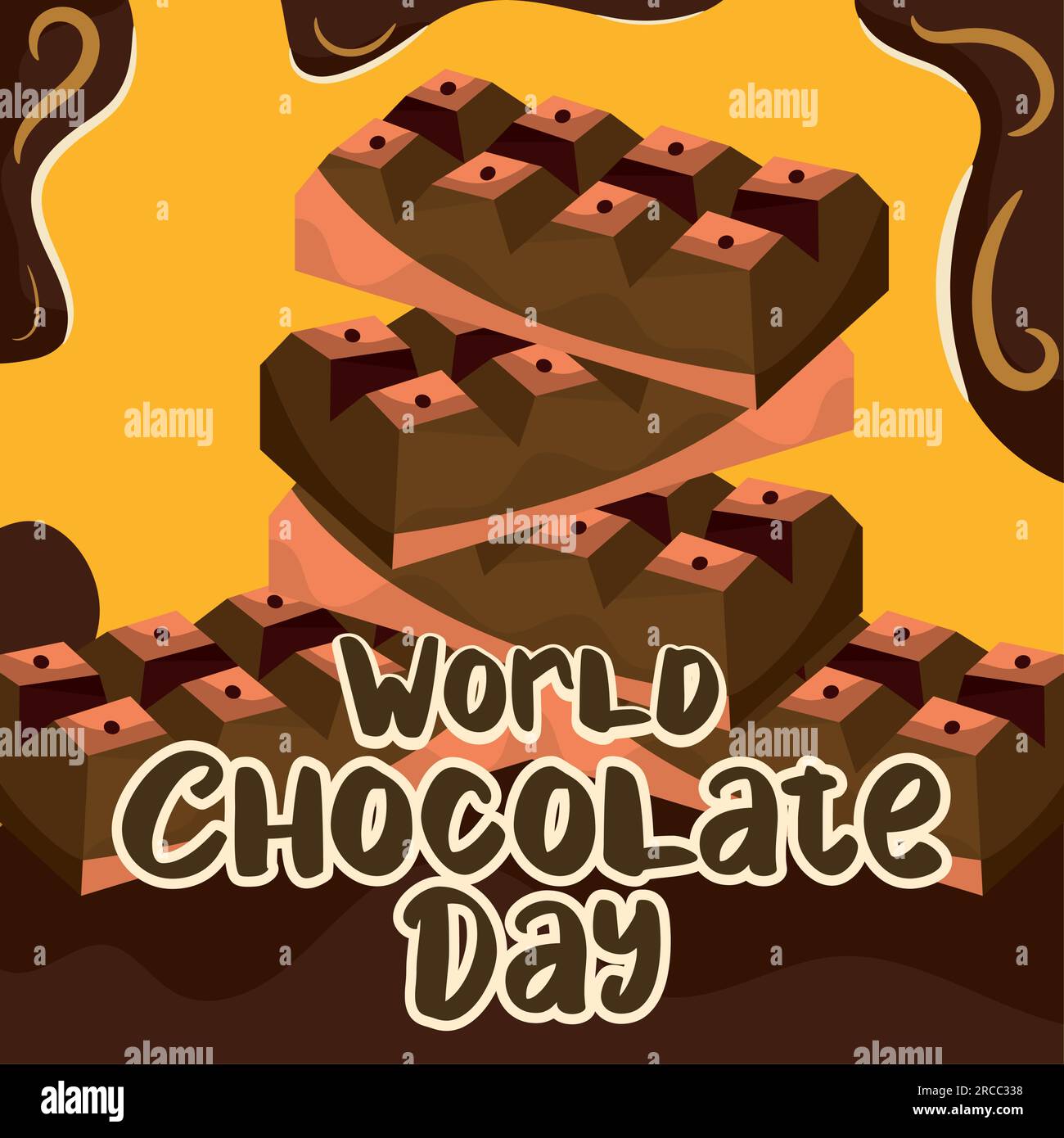 Colored world chocolate day template Vector Stock Vector Image & Art ...