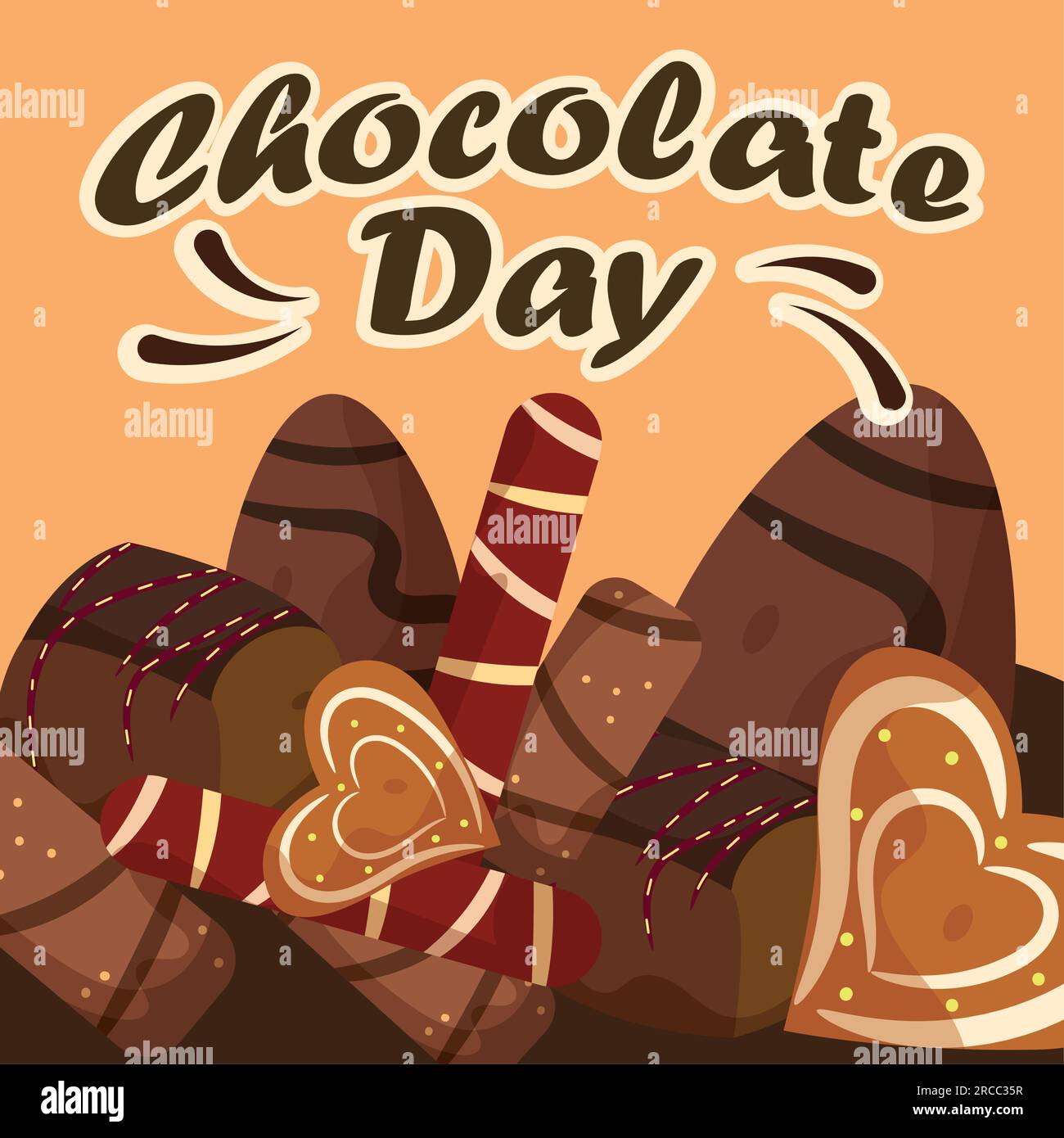 Colored world chocolate day template Vector Stock Vector Image & Art ...