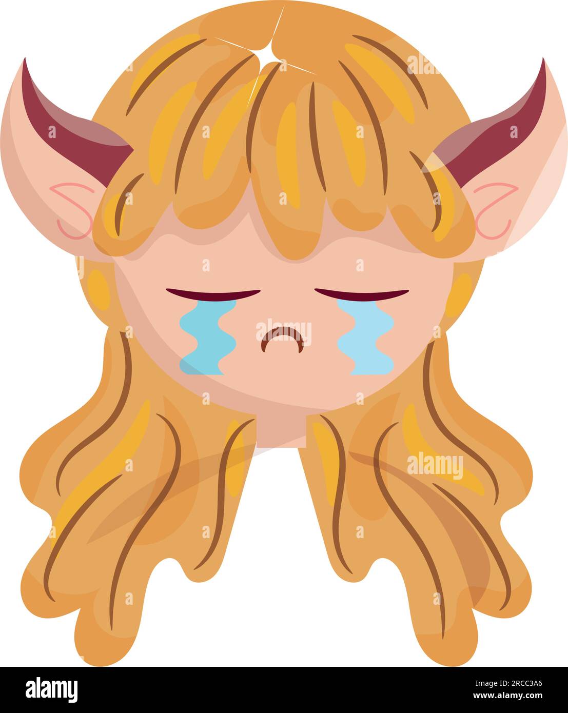 Isolated cute chibi female anime children hand drawn character avatar ...